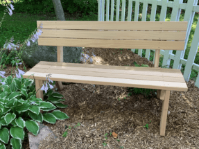 60″ Park Bench - Beautiful Western Red Cedar - Free Shipping